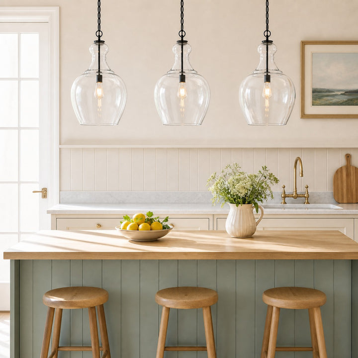 Modern Clear Glass Gourd Pendant Light – ateasehomelife.co.uk