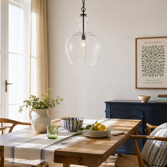 Modern Clear Glass Gourd Pendant Light – ateasehomelife.co.uk