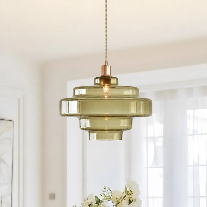 Vintage Macaron Glass Pendant Light | Modern Lamp | ateasehomelife ...
